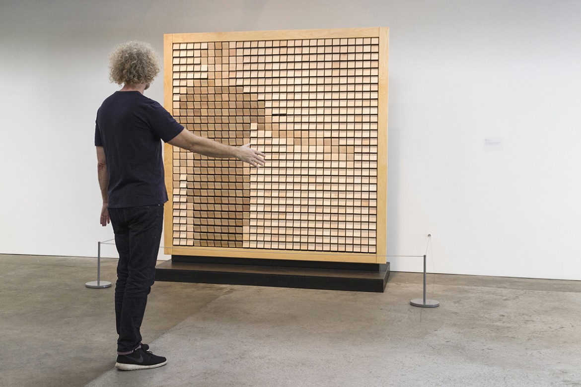 Wooden Mirror by Daniel Rozin - bitforms gallery